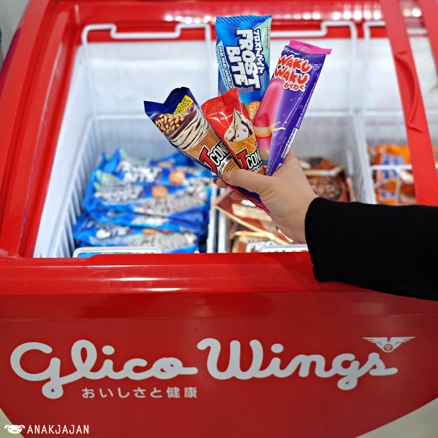 GLICO WINGS ICE CREAM INDONESIA – Waku Waku & Jcone | ANAKJAJAN.COM