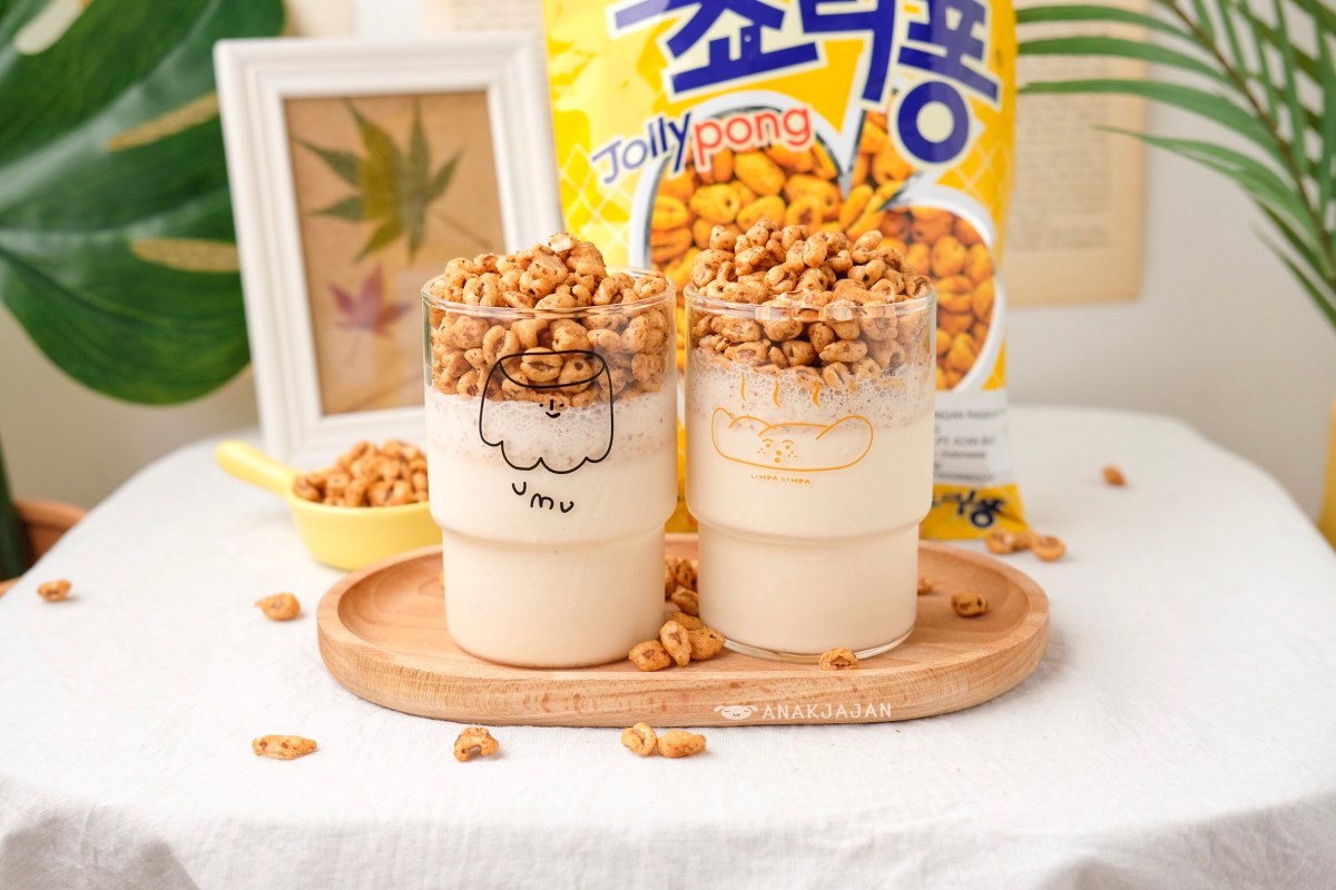 [Recipe] KOREAN SNACK JOLLY PONG LATTE/ PONG CRUSH | ANAKJAJAN.COM